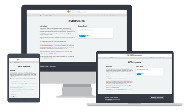 Hawaii.gov | HIOSH Payments